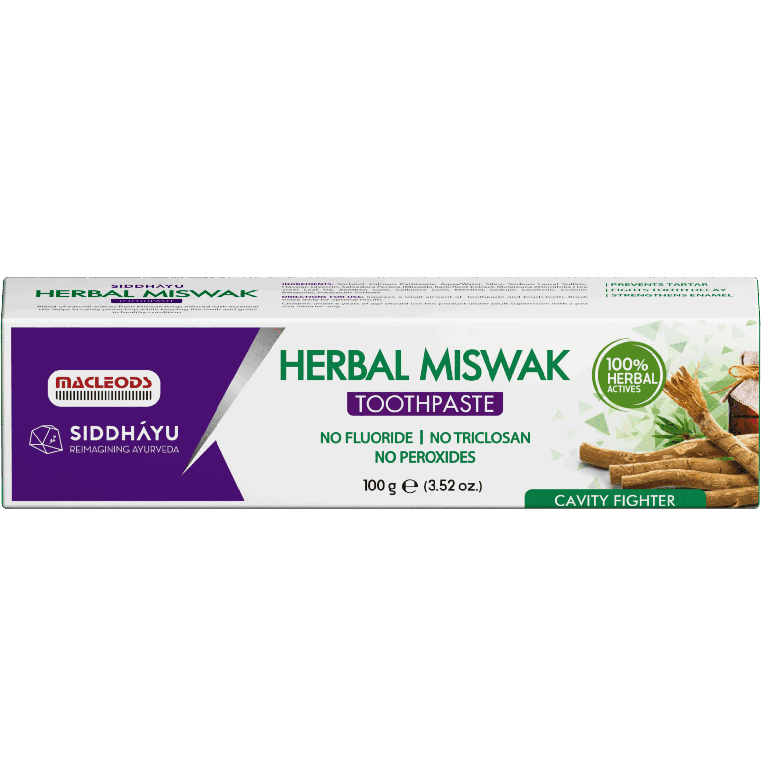 Herbal Miswak Toothpaste 100g - Macleods Health
